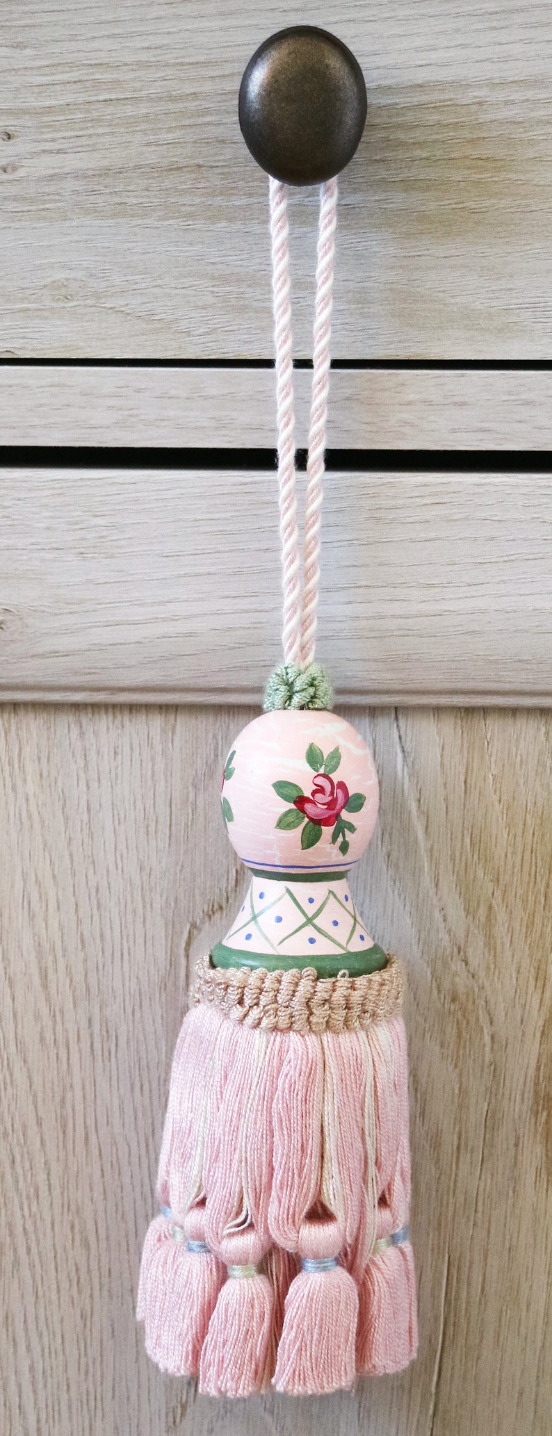 Hand Painted Tassel Rose - Etsy