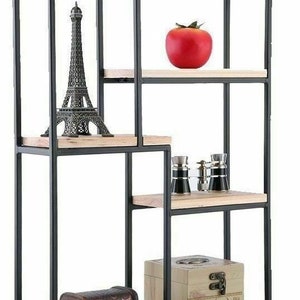 Retro 5 Section Rectangular Wall Unit Metal Wire Floating - Etsy UK