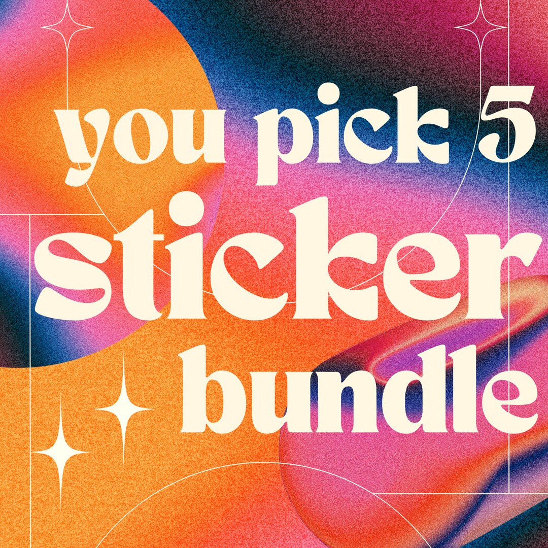 You Pick 5 Vinyl Sticker Bundle - Etsy