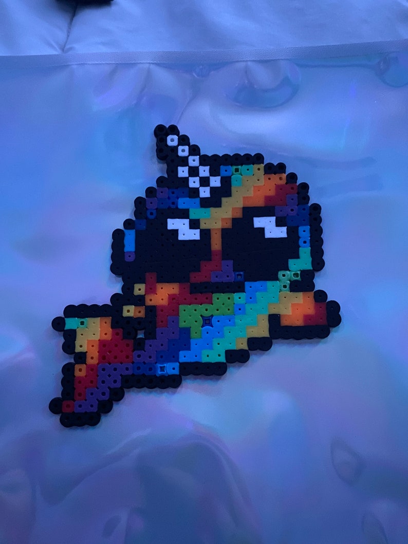 Rainbow Narwal Perler Trippy Perlers - Etsy
