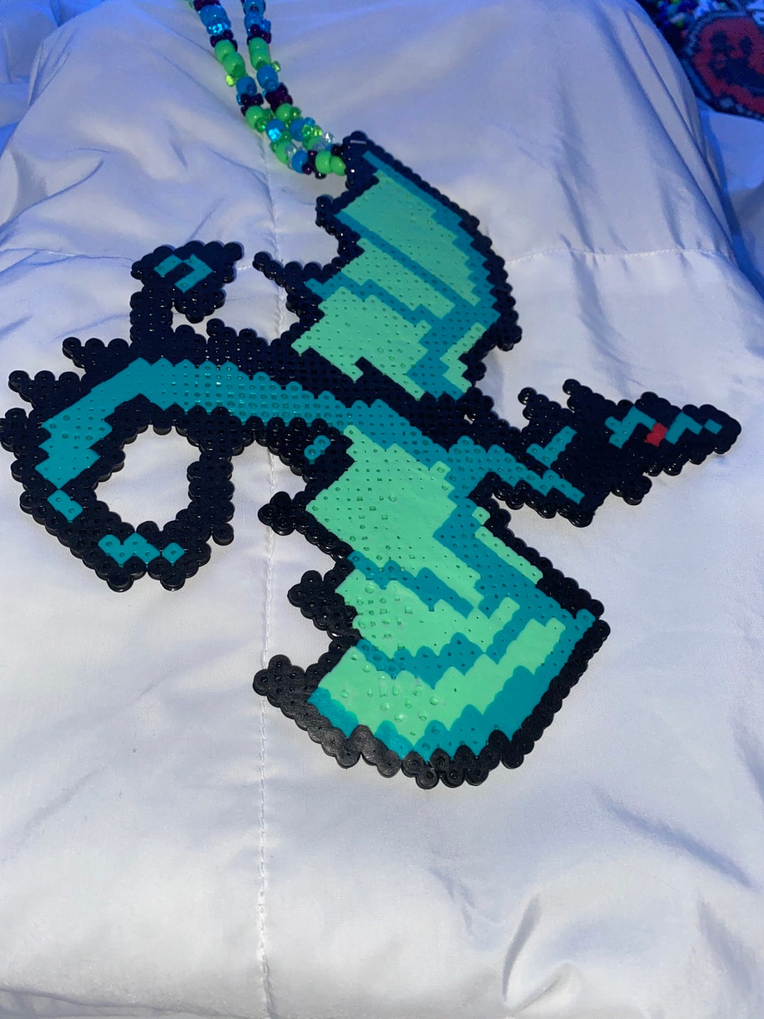 Dragon Perler | Dragon Perler Necklace | Rave Perler | Festival ...