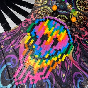 Melted Smiley Perler | Melted Smiley Perler Necklace | Rave Perler ...