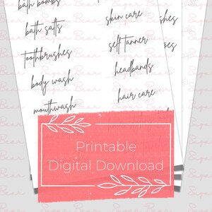 Bathroom Labels | Bathroom Organization | Printable Labels | Printable ...