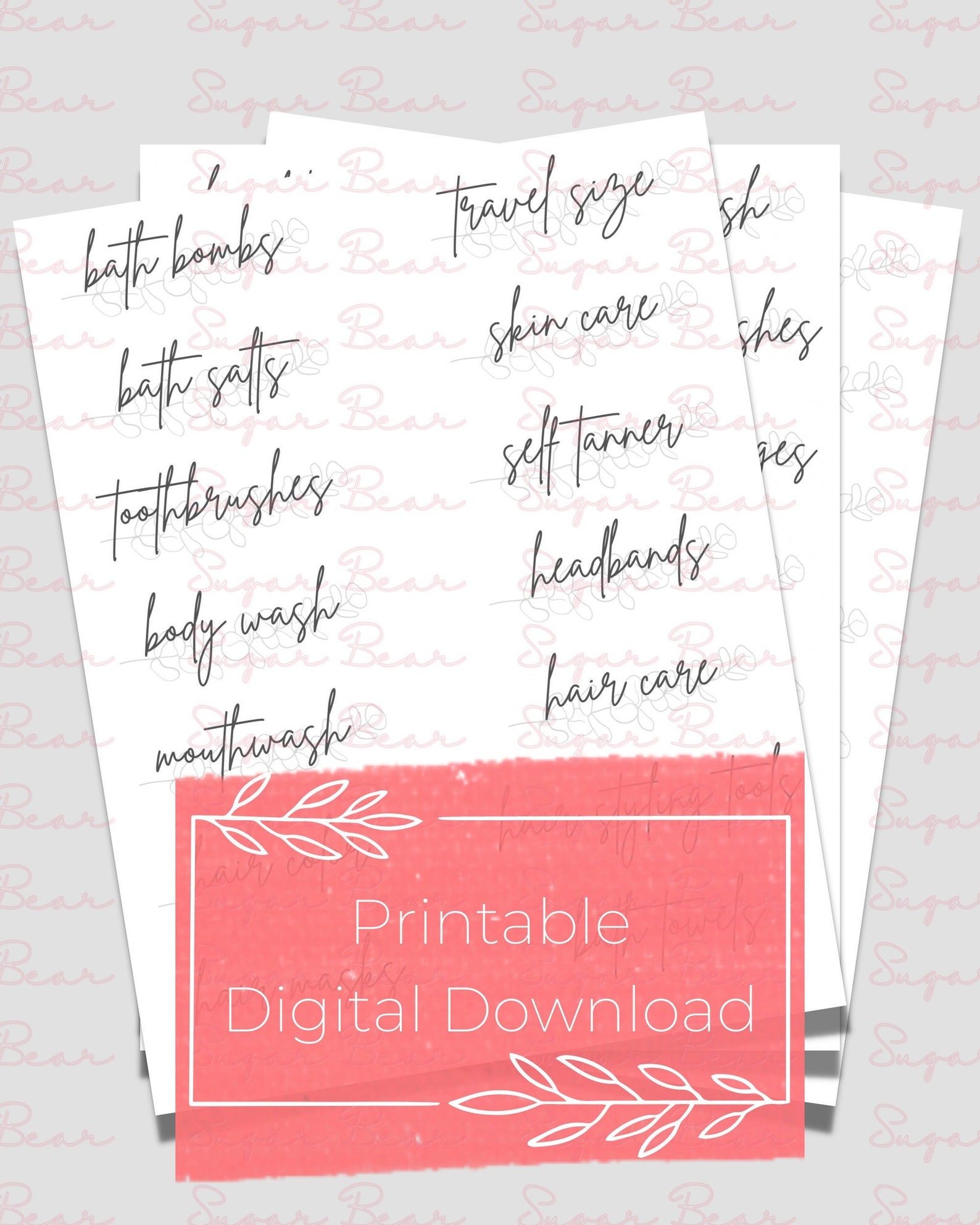 Bathroom Labels | Bathroom Organization | Printable Labels | Printable ...