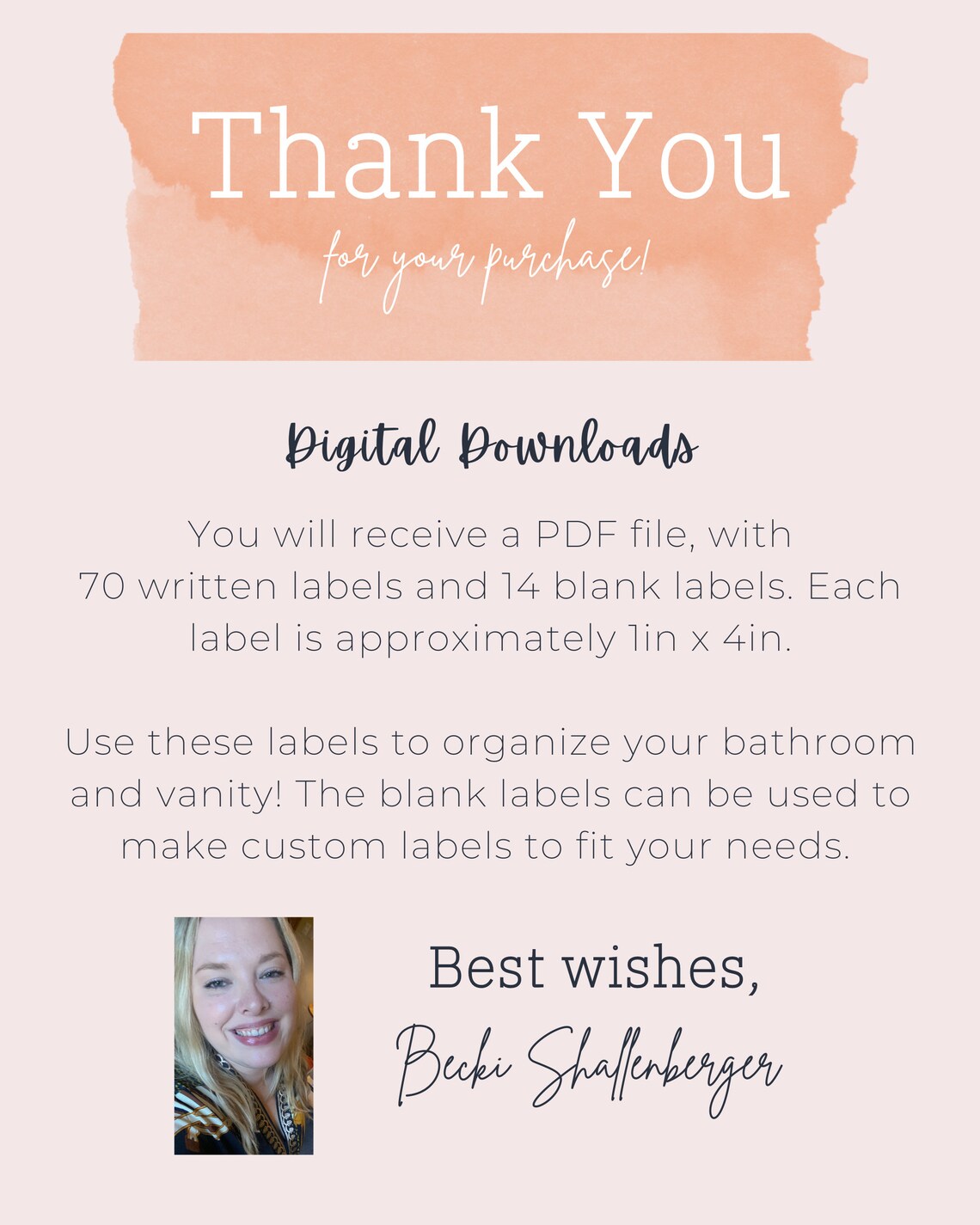 Bathroom Labels | Bathroom Organization | Printable Labels | Printable ...