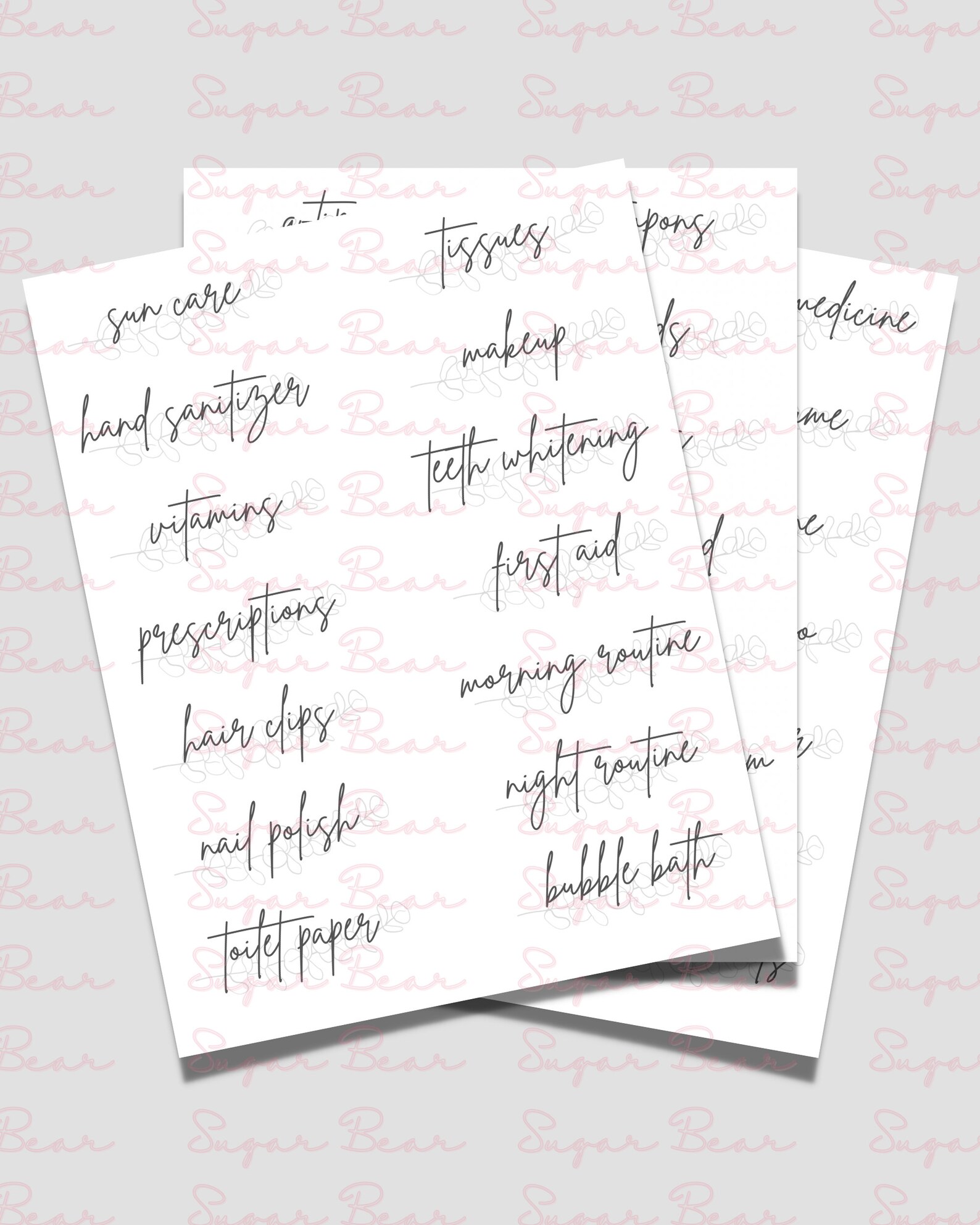 Bathroom Labels | Bathroom Organization | Printable Labels | Printable ...