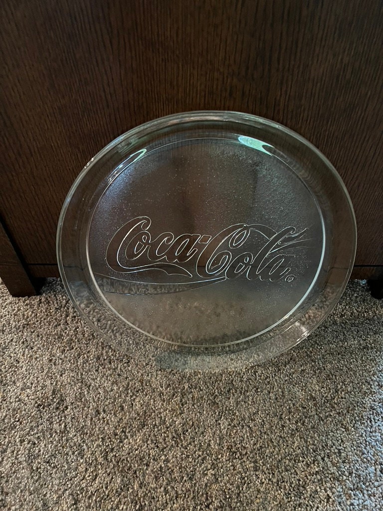 Vintage Coca Cola Platter Clear Glass Plate 13 In - Etsy