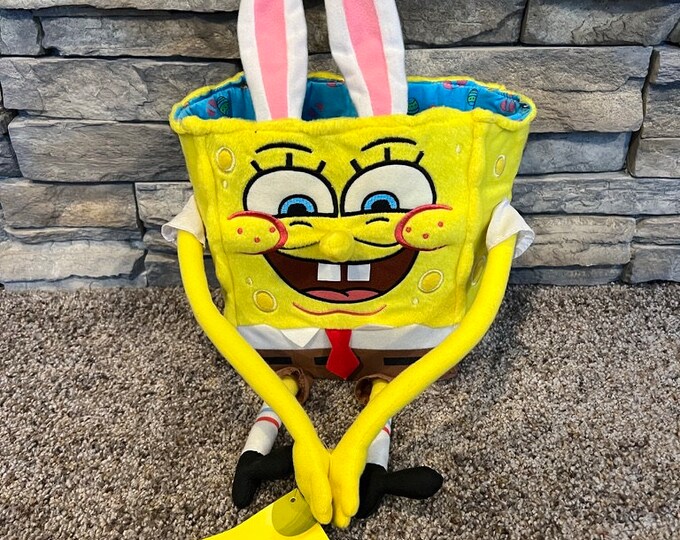 Spongebob Squarepants Plush Easter Basket nickelodeon Bunny Rabbit - Etsy