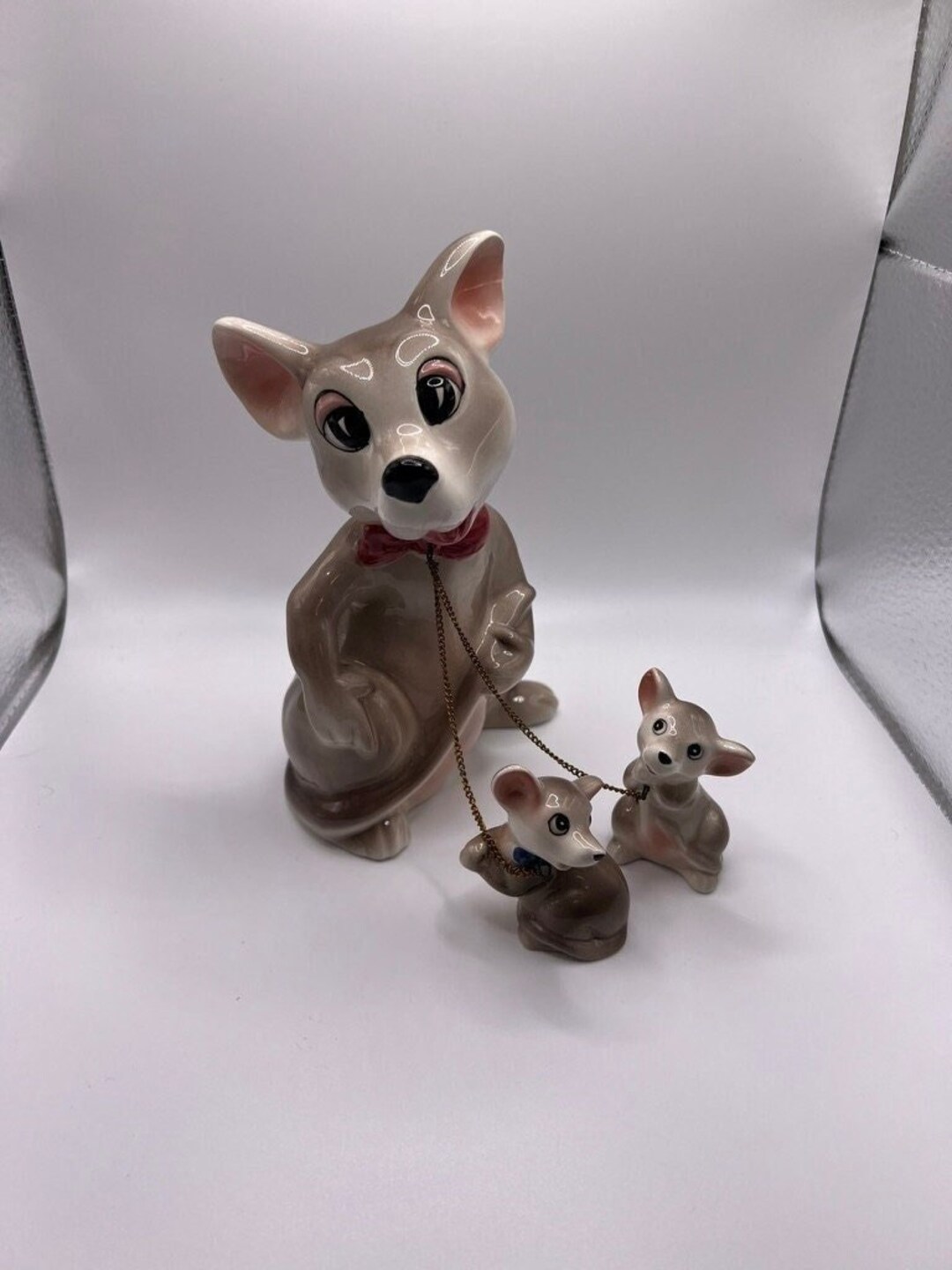 Vintage Lipper Mann Mouse and Baby Mice on Chain Japan - Etsy