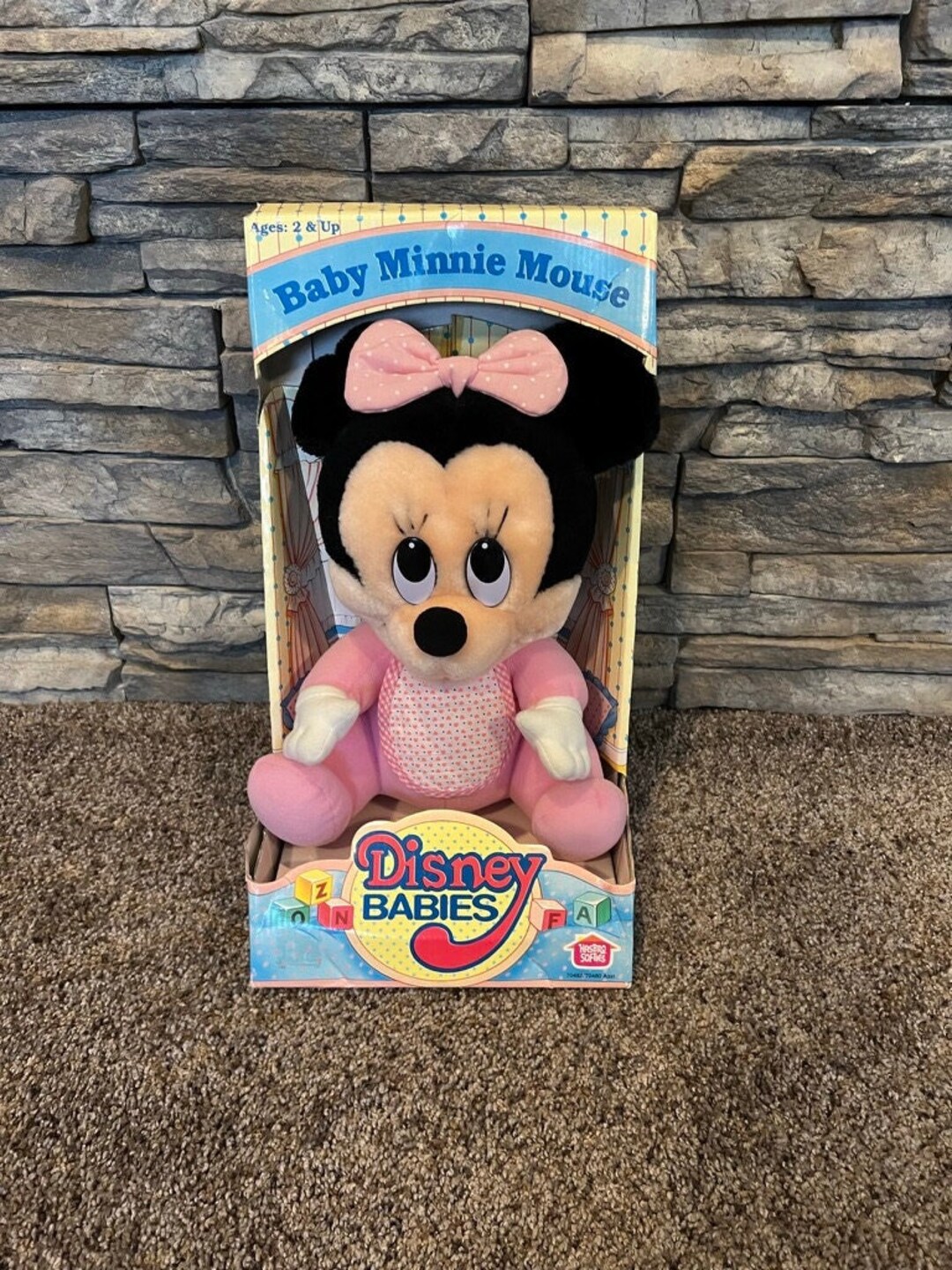 Vintage Disney Babies Baby Minnie Mouse Hasbro Softies Plush Stuffed ...