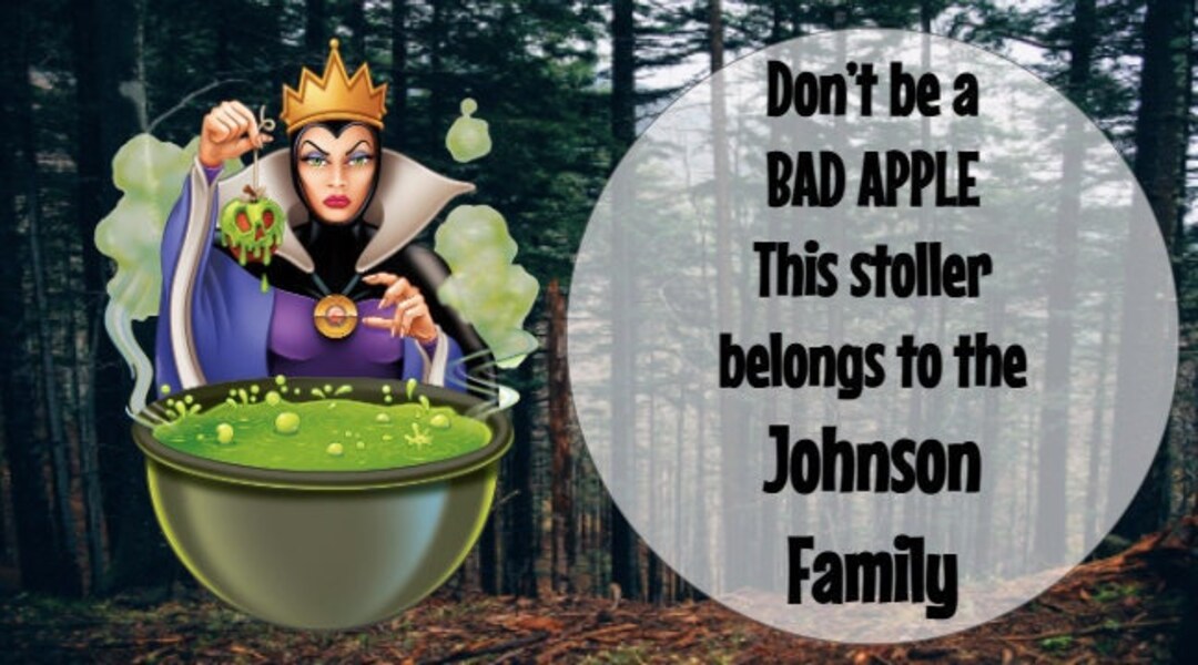 Evil Queen Stroller Tag-digital File Sent - Etsy