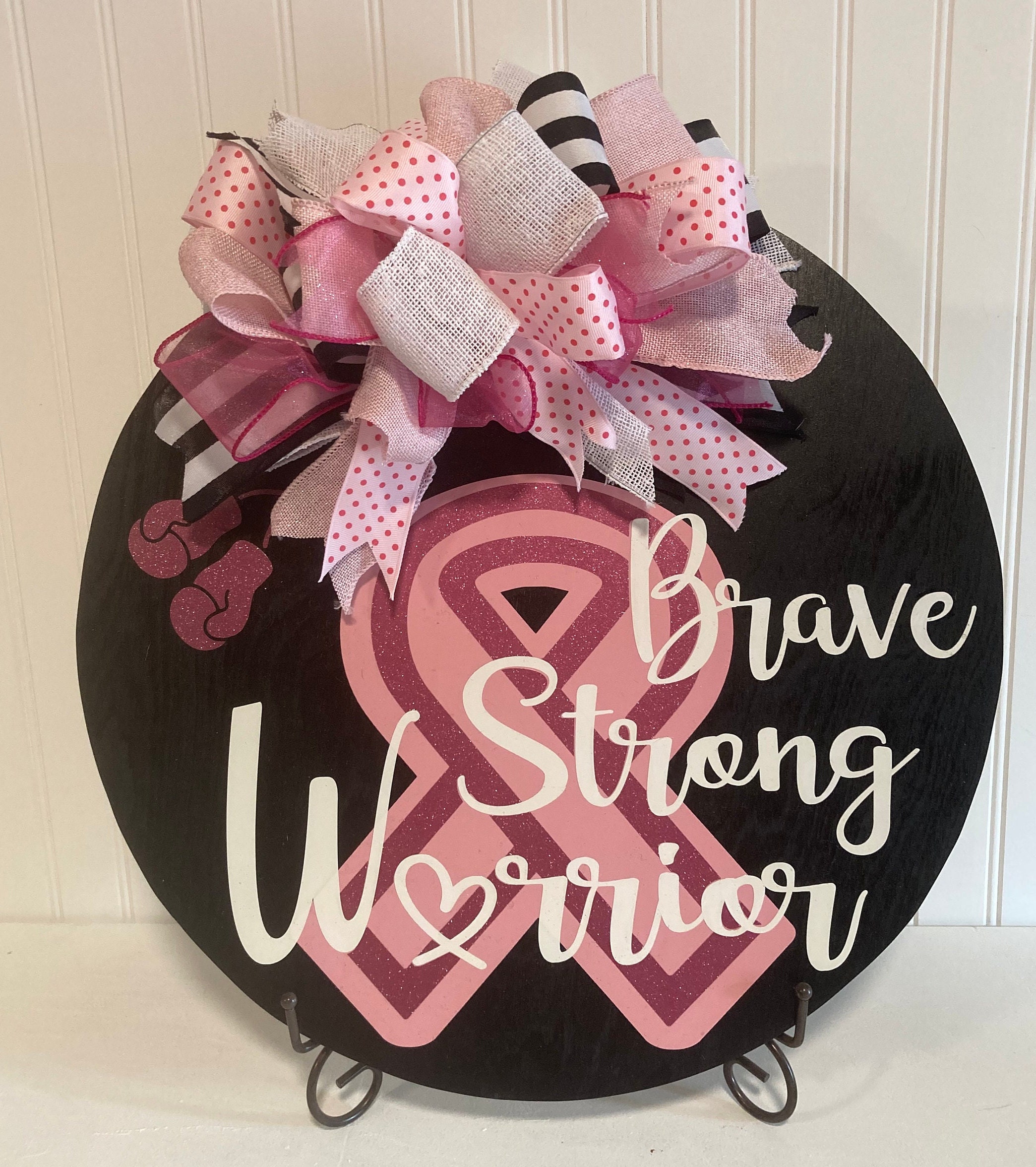 Breast Cancer Front Door Sign Breast Cancer Survivor Front Door Sign ...