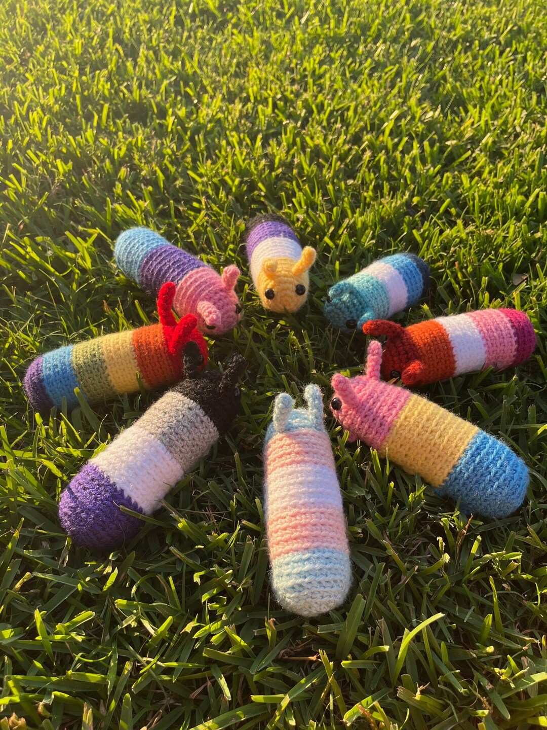 Crochet Pride Caterpillar - Etsy