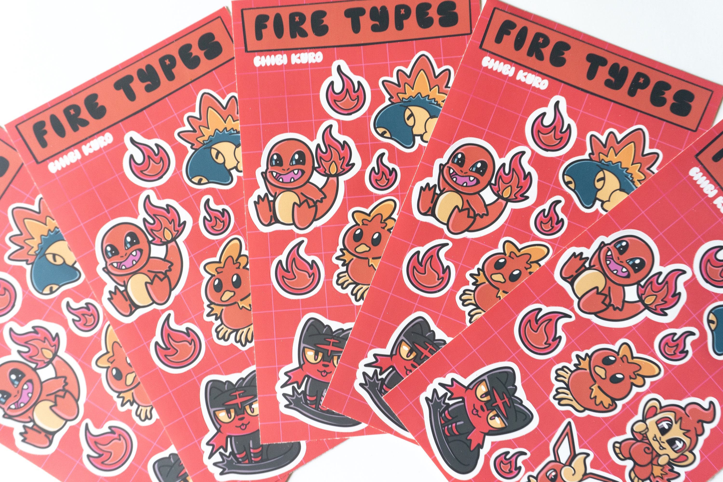 Hoja De Pegatinas Tipo Fuego Etsy México