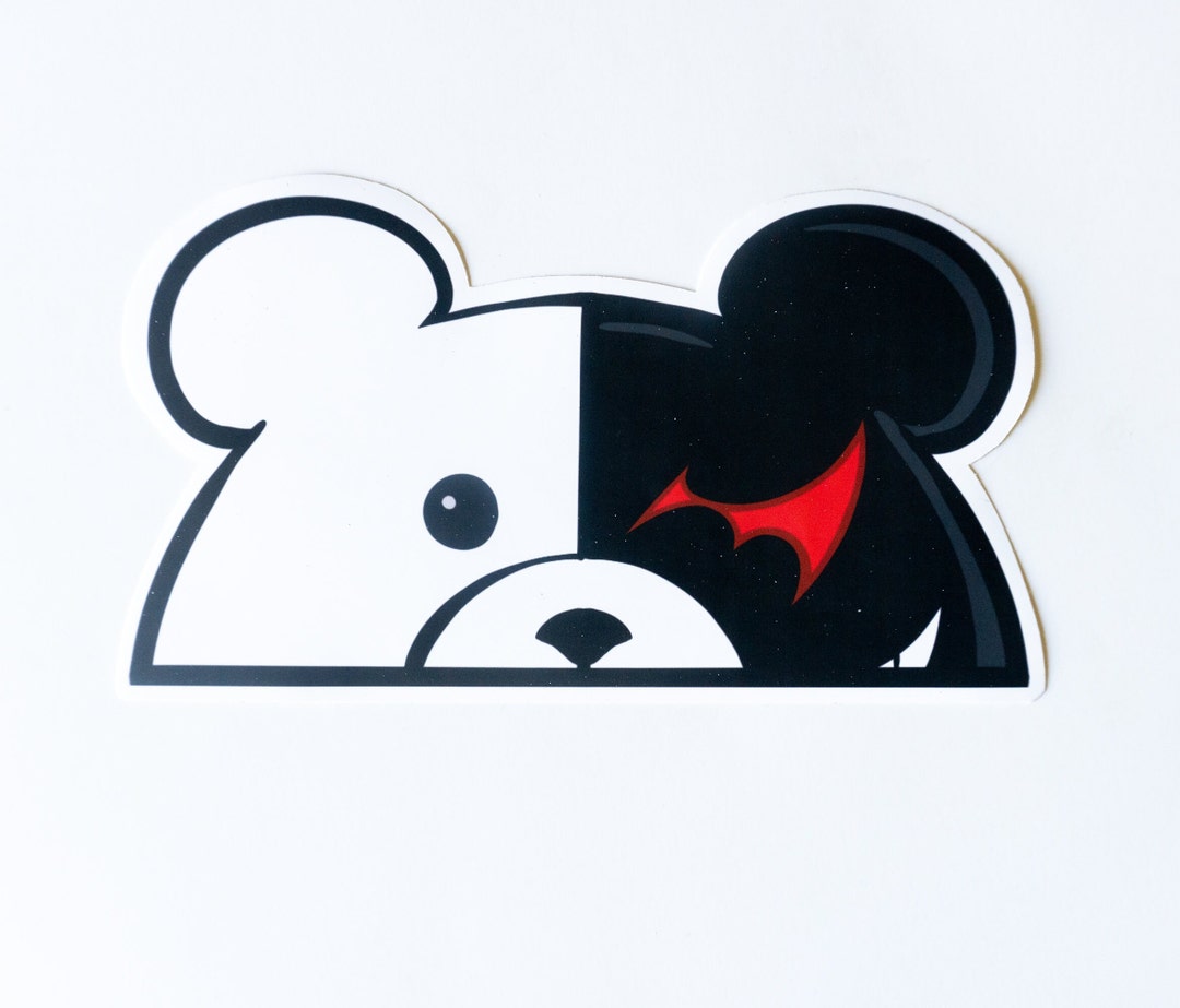 Tuxedo Bear Peeper Sticker - Etsy