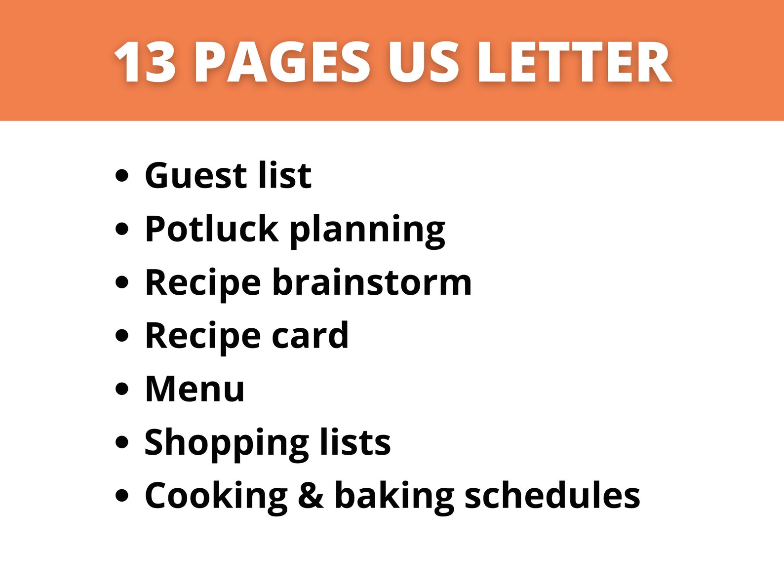 Thanksgiving Menu Planner Printable – Guest List, Potluck Planning ...