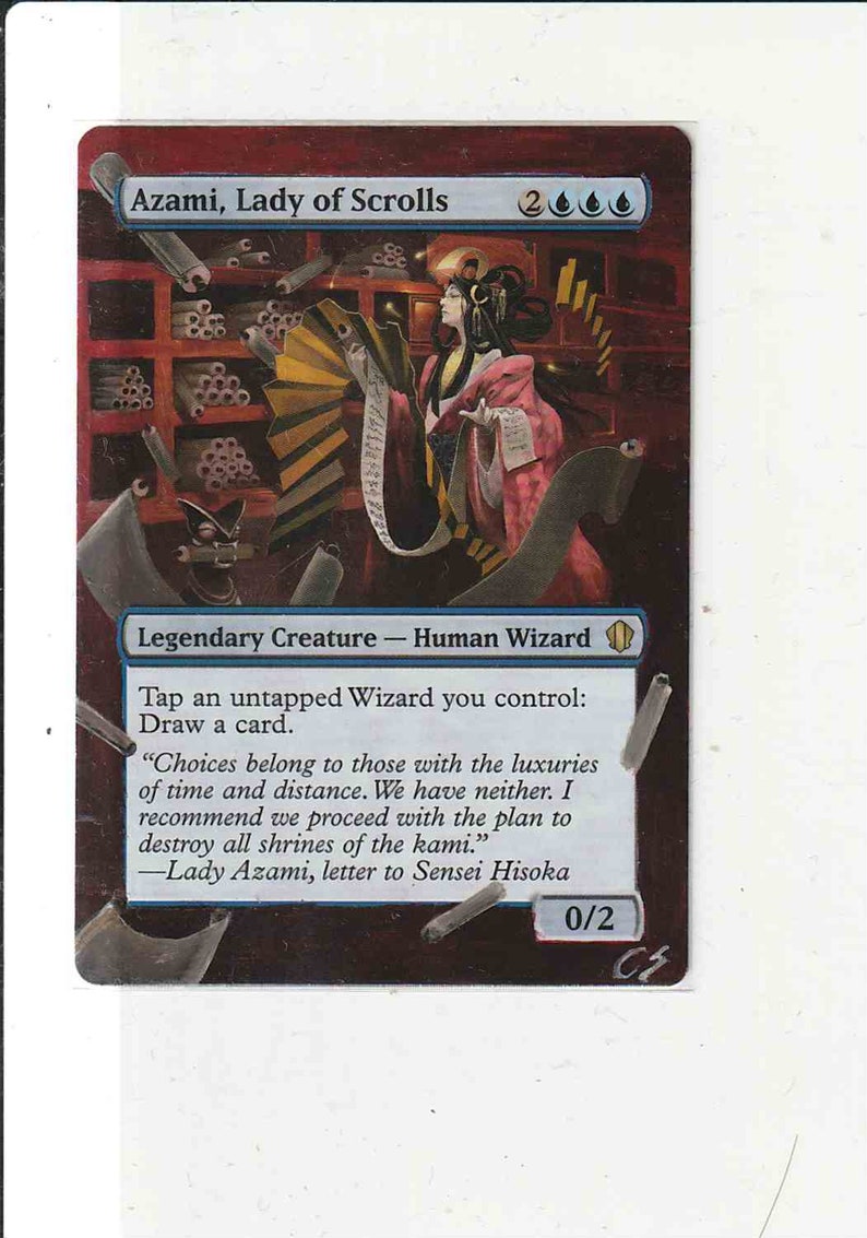 Azami Lady of Scrools, Custom and Borderless Hand Painted MTG Alters - Etsy Australia