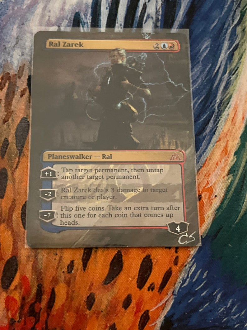 Ral Zarek Borderless Alter Magic the Gathering Hand Painted - Etsy