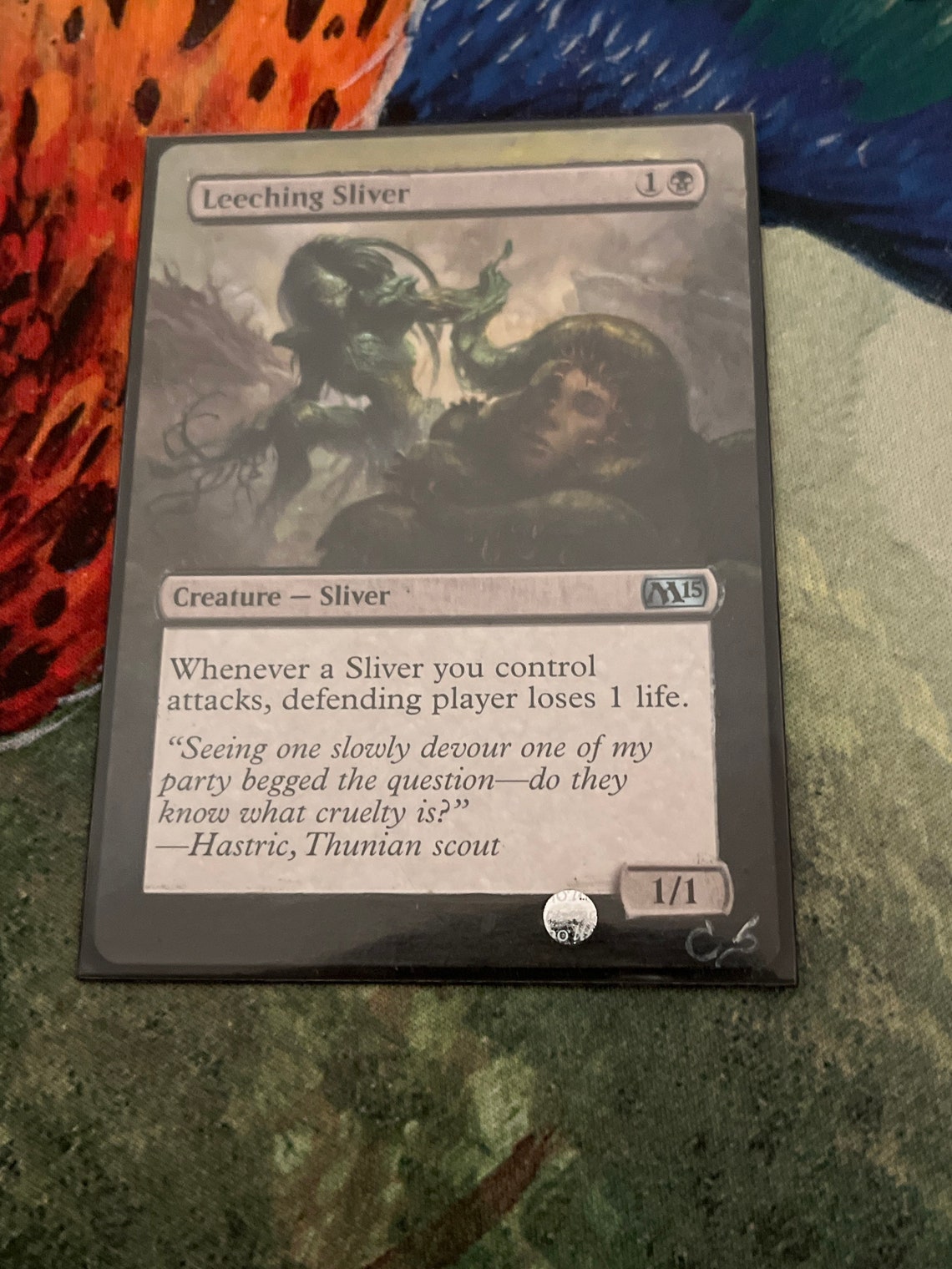 Leeching Sliver Borderless Hand Painted Alter Magic the Gathering Edh ...