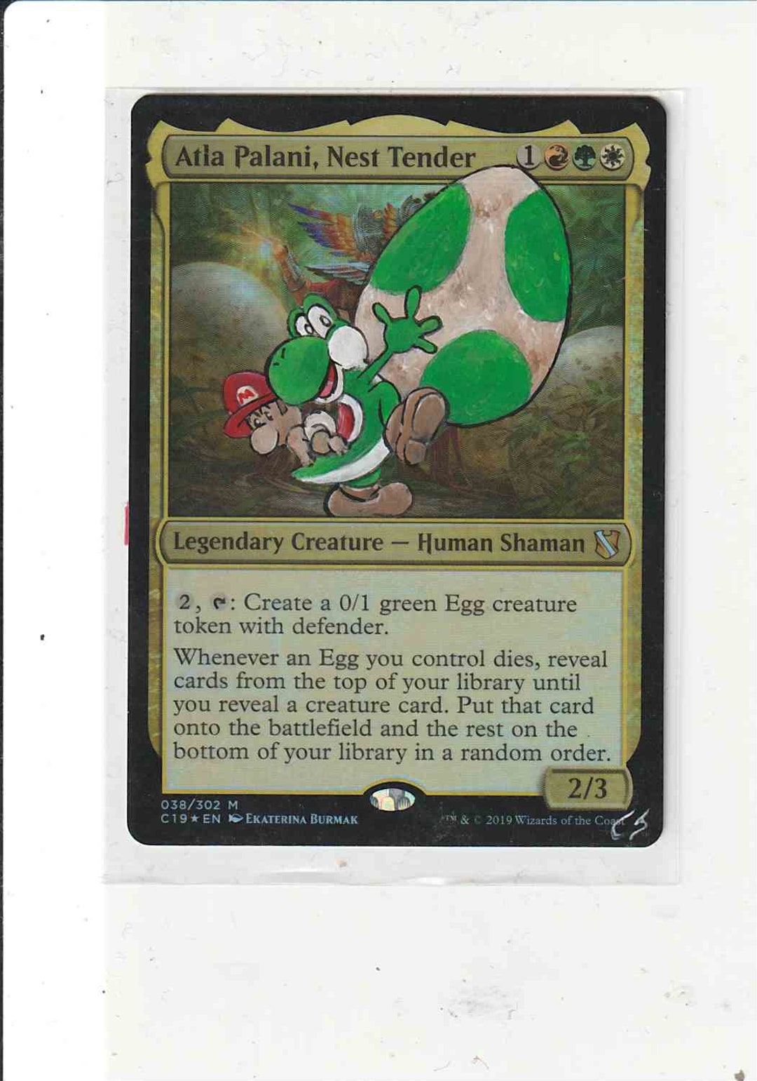 Atla Palani, Custom Dino2 Fanart Hand Painted MTG Alter - Etsy