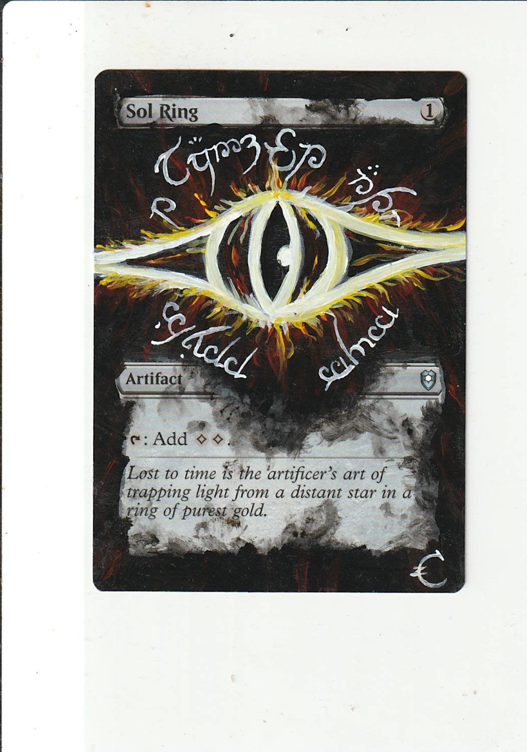 Sol Ring, LOTR Themed Fanart Hand Painted MTG Alter - Etsy