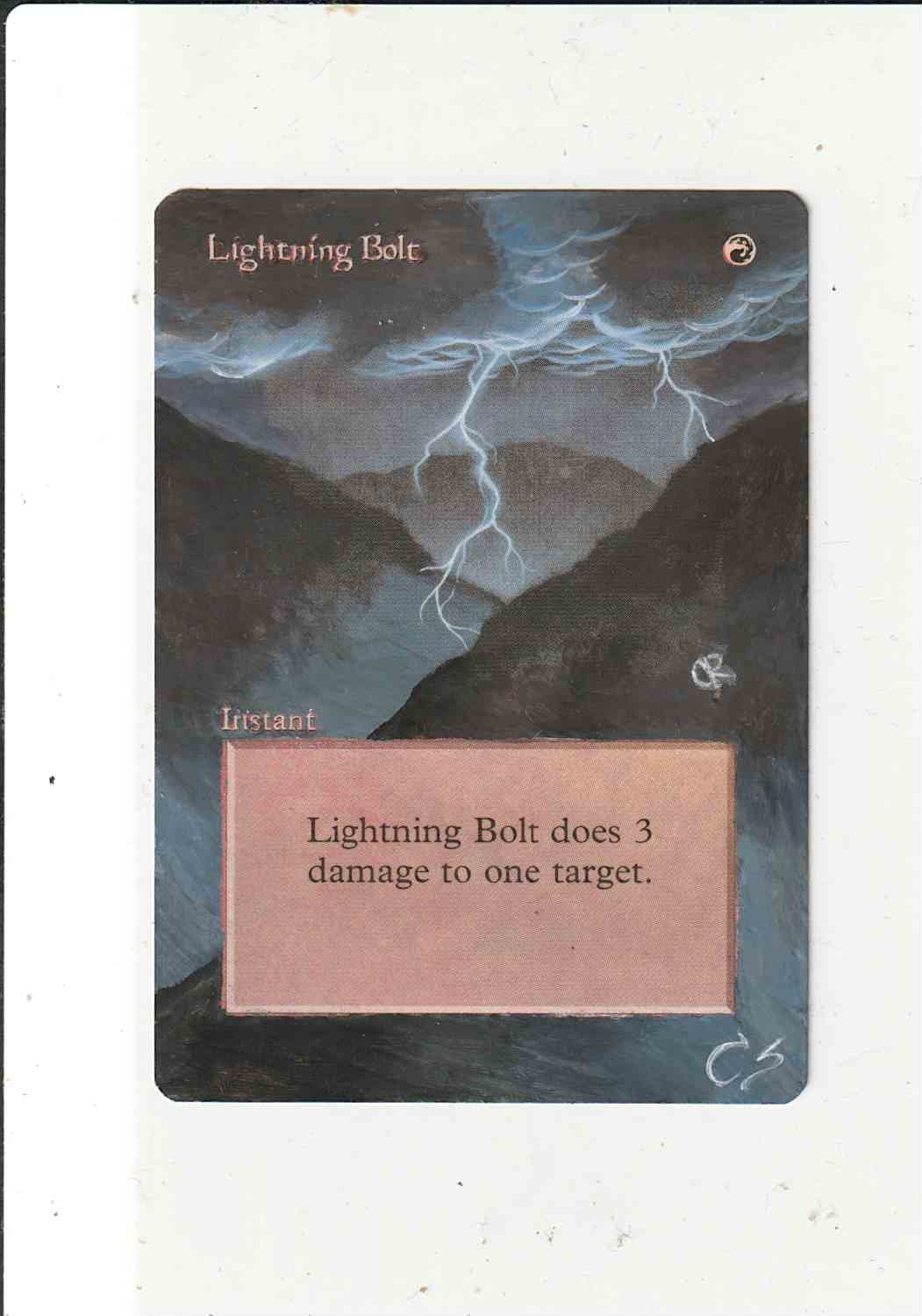 Lightning Bolt, Borderless Hand Painted MTG Alter - Etsy