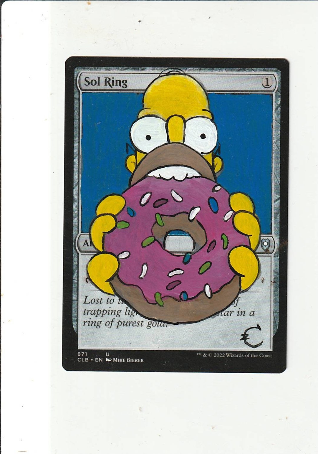 Sol Ring, Homer Fanart Hand Painted MTG Alter - Etsy