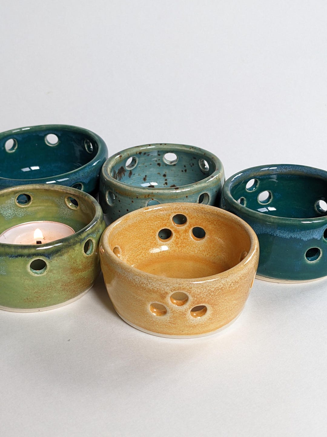Ceramic Tea Light Candle Holders, Handmade, Great Gift Idea. - Etsy