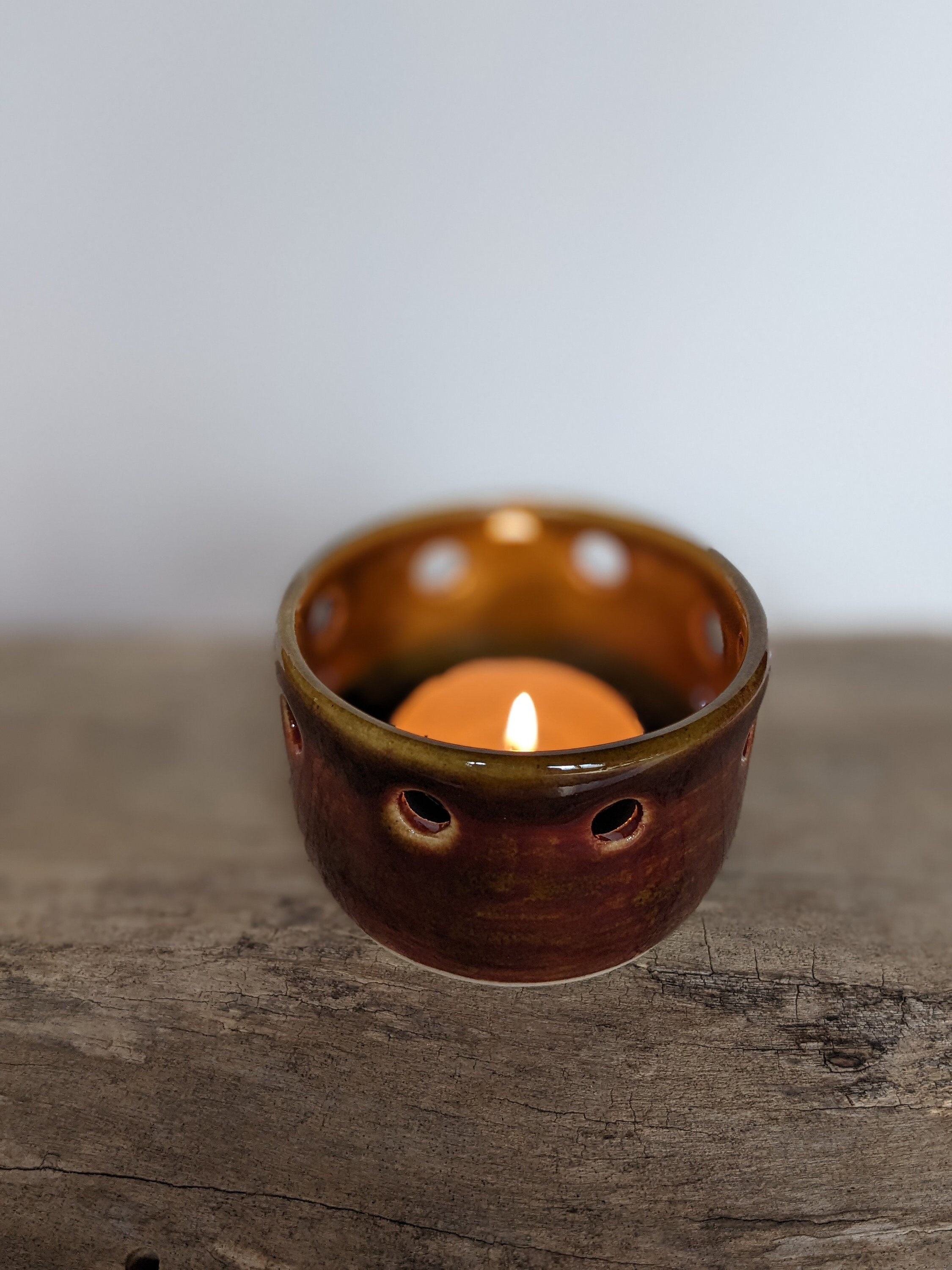 Ceramic Tea Light Candle Holder or Votive, Handmade Pottery, Gift Idea ...