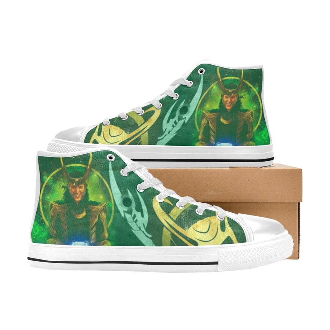 Loki Inspired High Top Canvas Shoes Custom Both for Men and Women, Idea ...