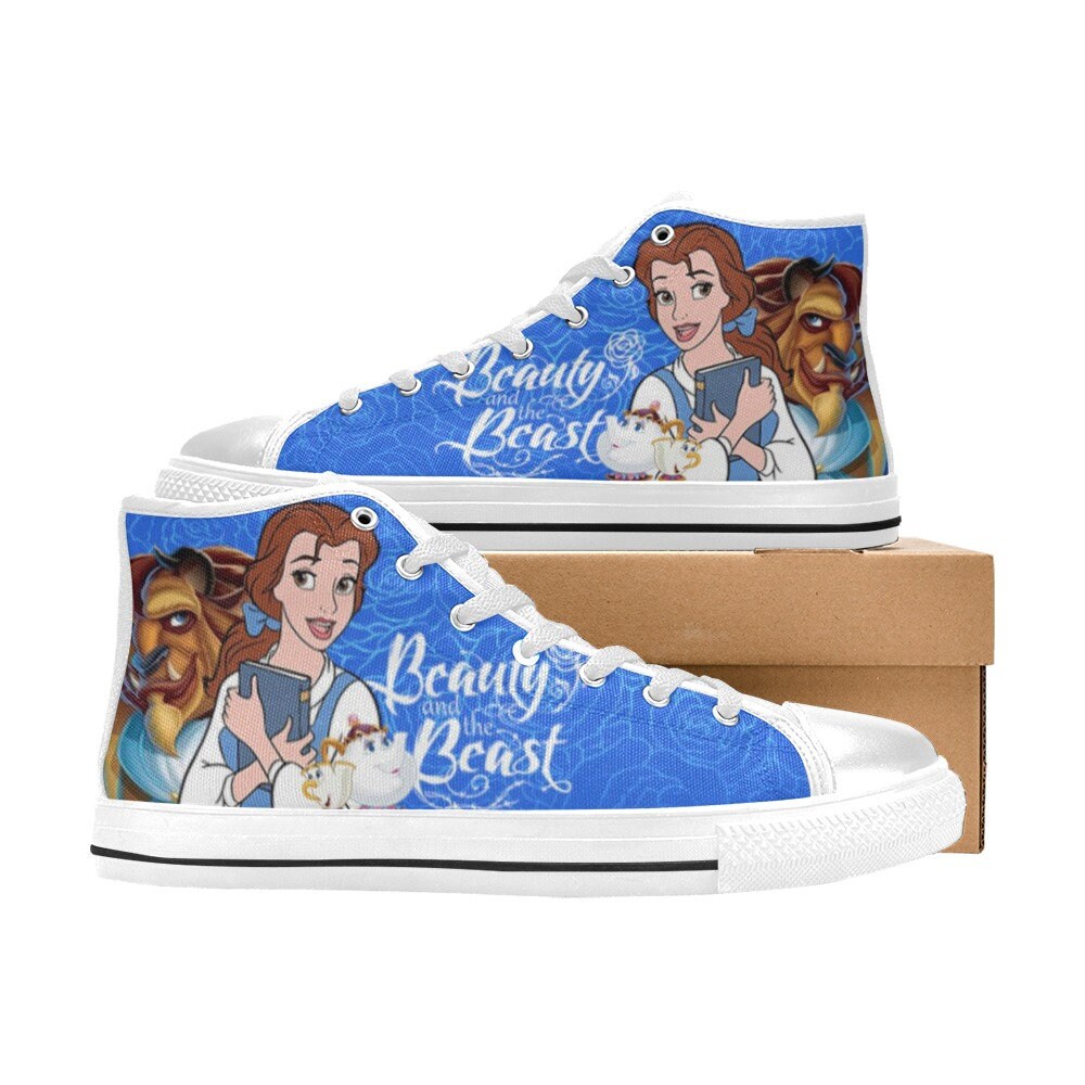 Beauty and the Beast High Top Canvas Shoes Custom Sneakers - Etsy