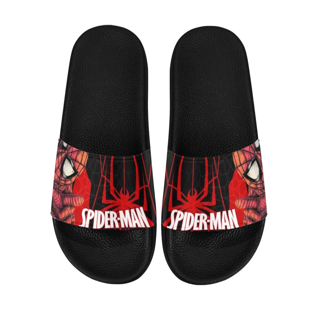 SPIDERMAN Custom Slide Sandals Unisex for Boyfriend or Girlfriend Gift ...