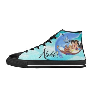 Aladdin Inspired High Top Canvas Shoes Custom Both for Men and Women ...