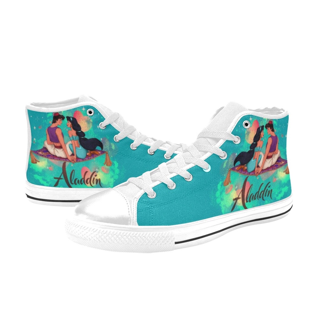 Aladdin Inspired High Top Canvas Shoes Custom Both for Men and Women ...