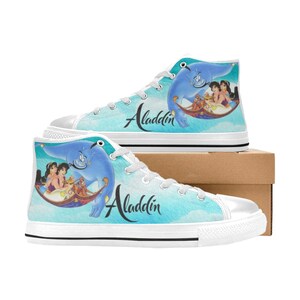 Aladdin Inspired High Top Canvas Shoes Custom Both for Men and Women ...