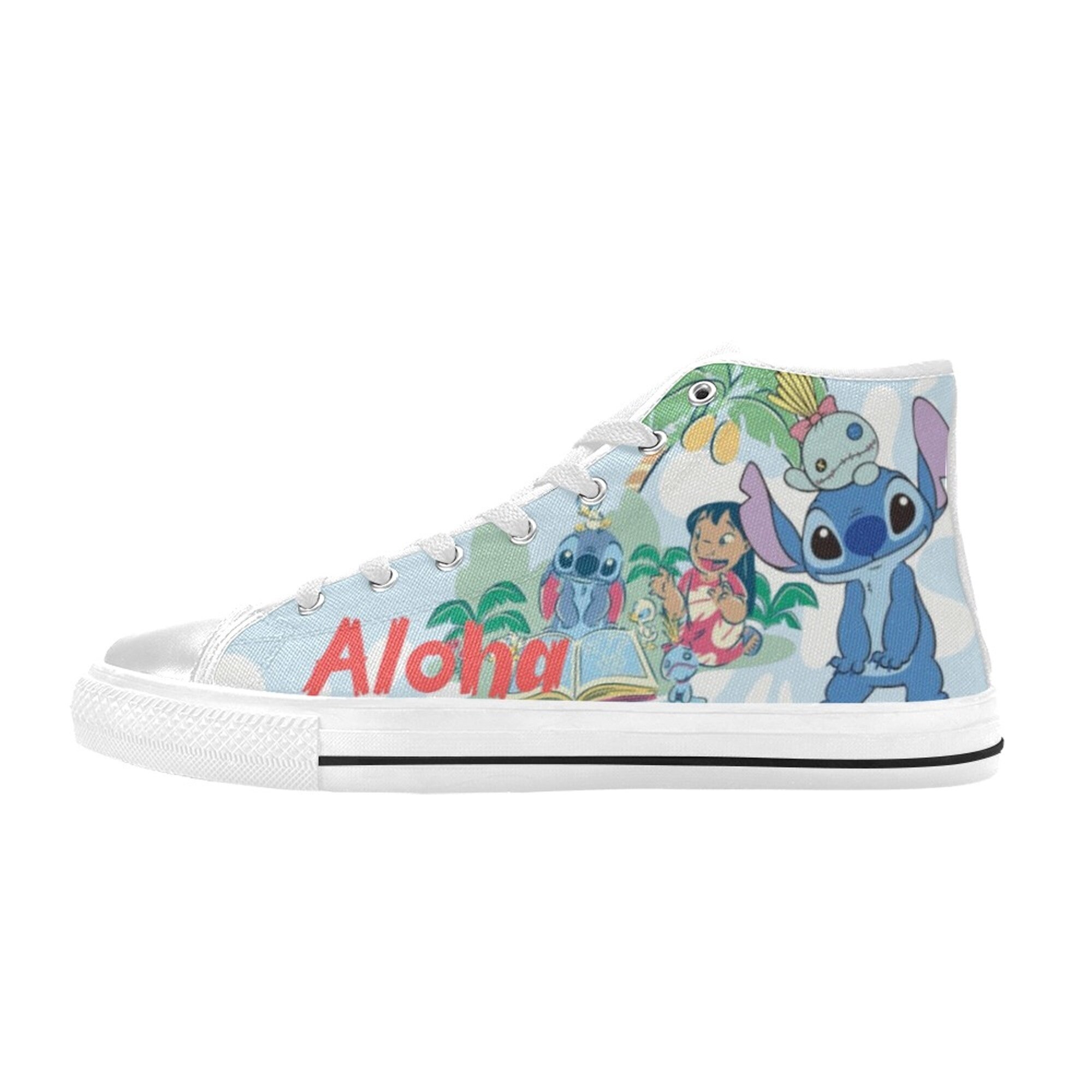 Lilo & Stitch Inspired High Top Canvas Shoes Custom Both for - Etsy
