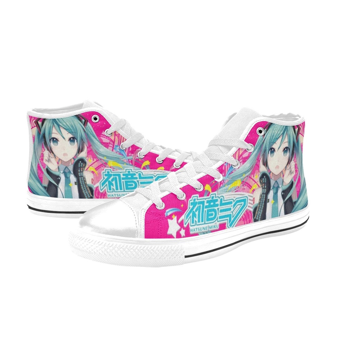Hatsune Miku Inspired High Top Canvas Shoes Custom Both for Men and ...