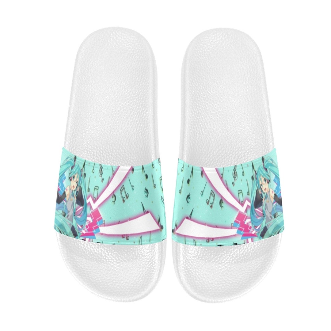 Hatsune Miku Custom Slide Sandals Unisex for Boyfriend or Girlfriend ...