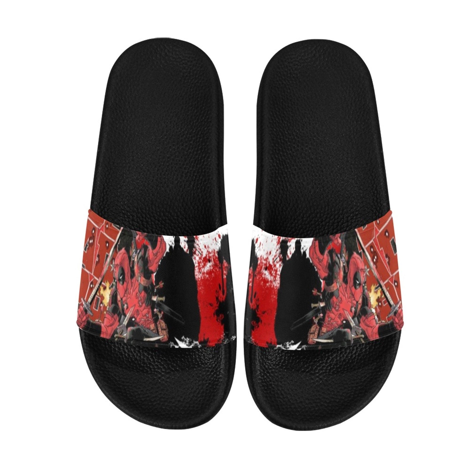 Deadpool Custom Slide Sandals Unisex for Boyfriend or Girlfriend Gift ...