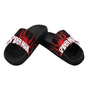 SPIDERMAN Custom Slide Sandals Unisex for Boyfriend or Girlfriend Gift ...