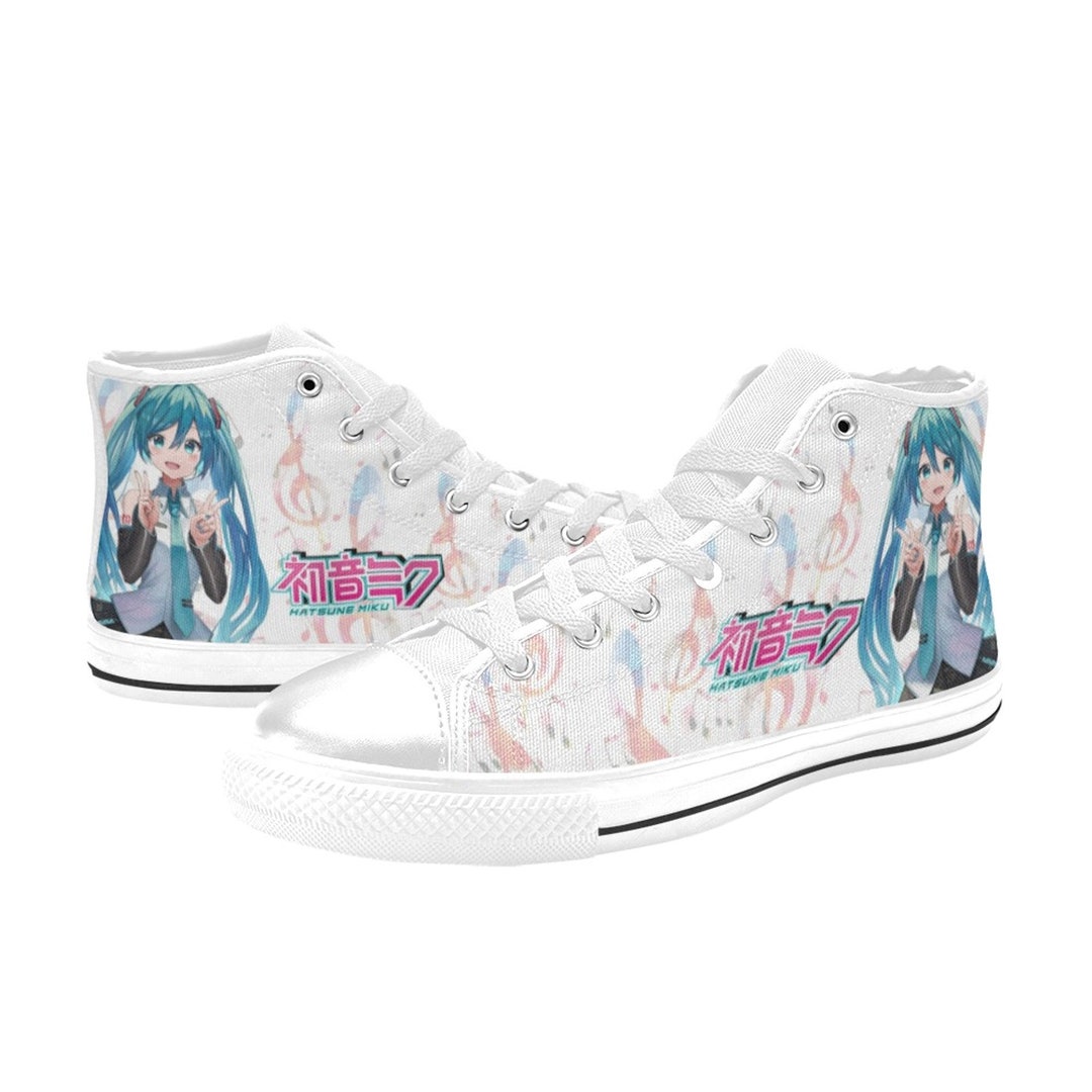 Hatsune Miku Inspired High Top Canvas Shoes Custom Both for - Etsy