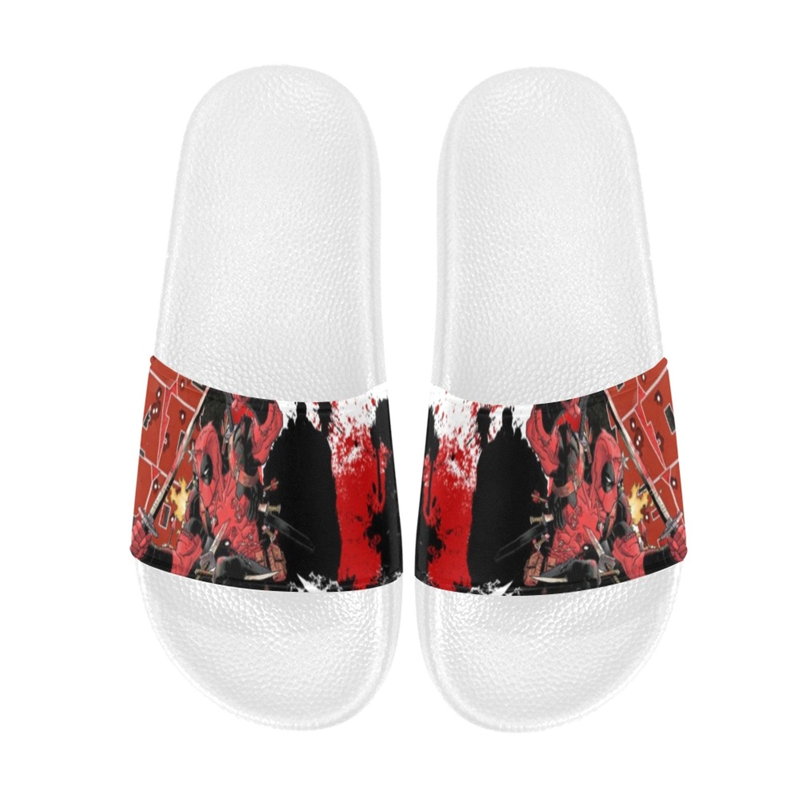 Deadpool Custom Slide Sandals Unisex for Boyfriend or Girlfriend Gift ...