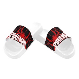 SPIDERMAN Custom Slide Sandals Unisex for Boyfriend or Girlfriend Gift ...