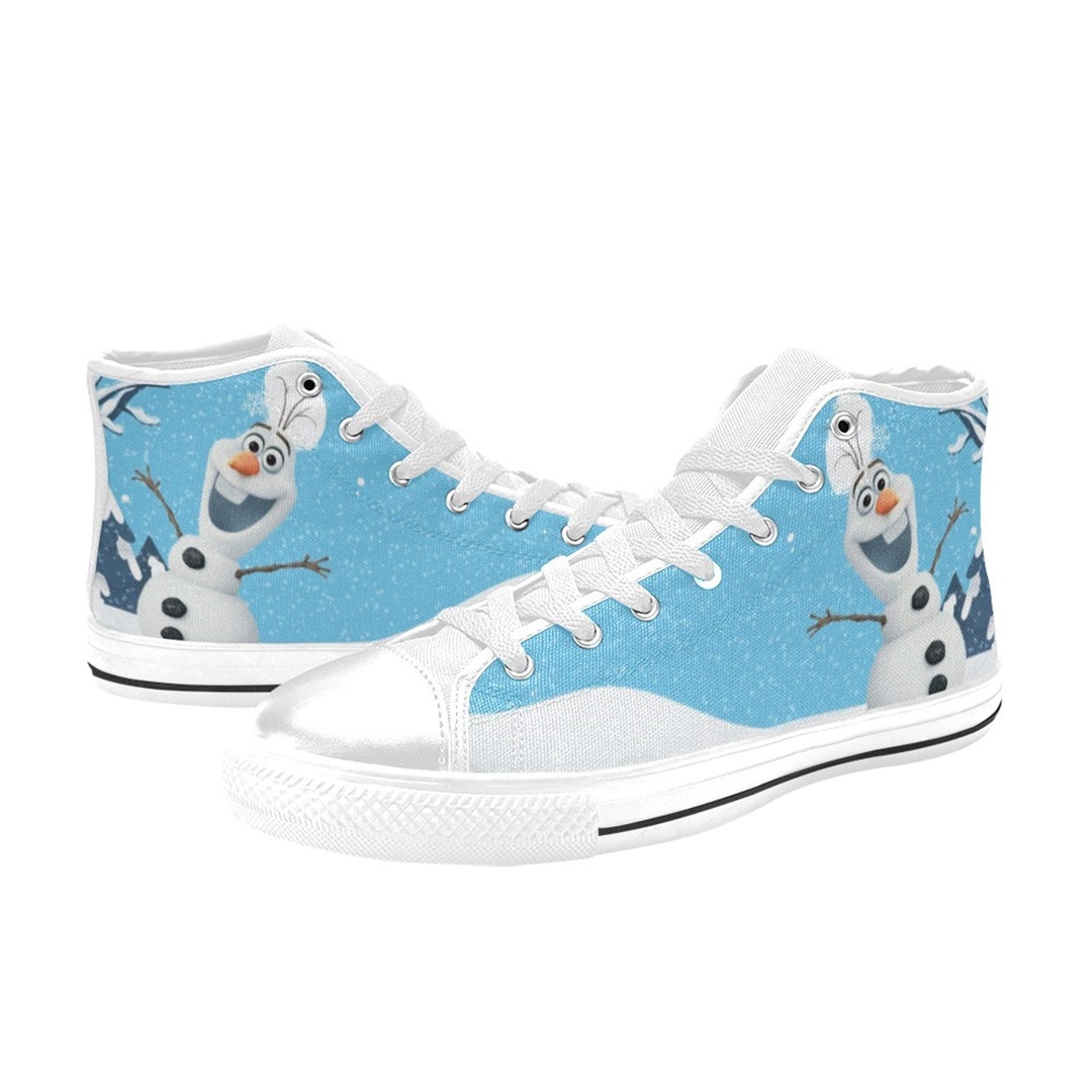 Olaf Frozen High Top Canvas Shoes Custom Sneakers - Etsy