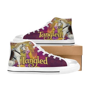 Rapunzel Tangled High Top Canvas Shoes Custom Sneakers - Etsy