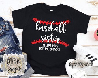 I'm Just Here for the Snacks SVG / Baseball Snacks Svg / Baseball ...