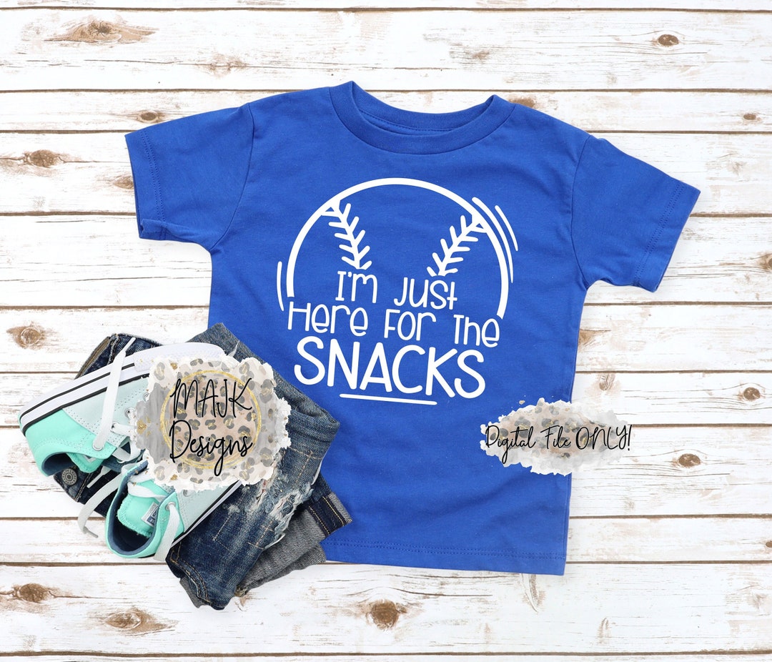 I'm Just Here for the Snacks SVG / Baseball Snacks Svg / Baseball ...