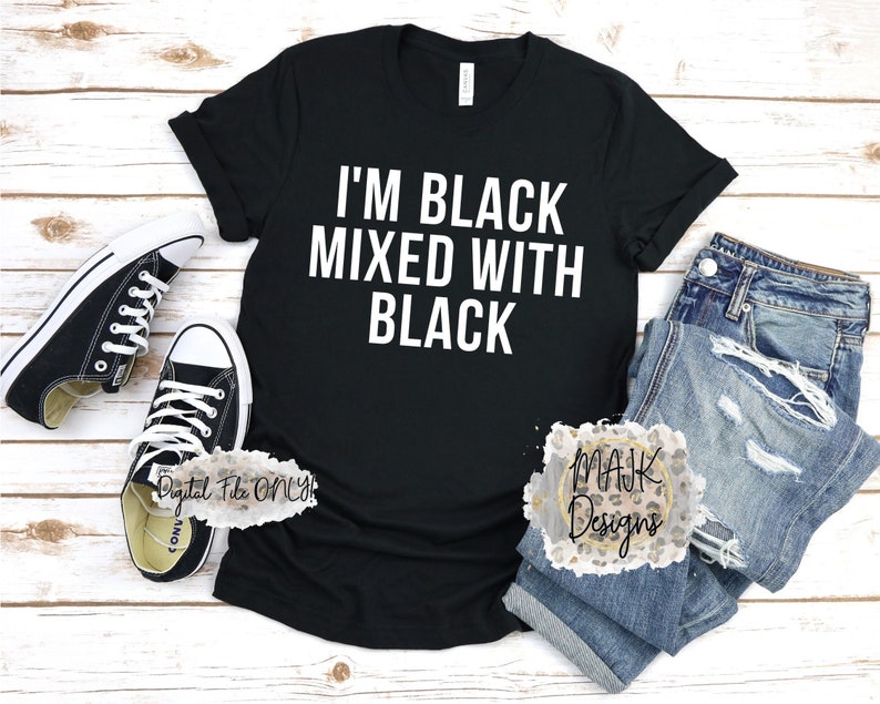 Black Mixed With Black SVG / Melanin SVG / Black Pride SVG / - Etsy