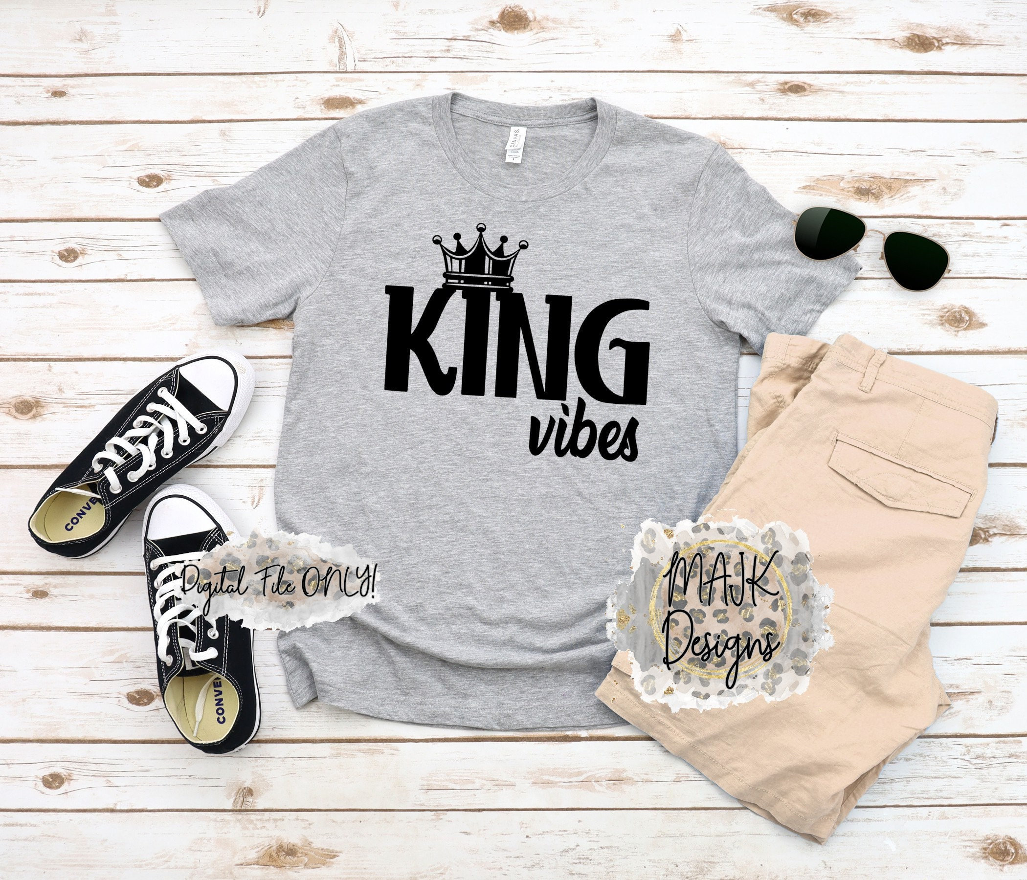 King Vibes SVG / King With Crown SVG / King Crown SVG / Vibes Svg / Dad ...