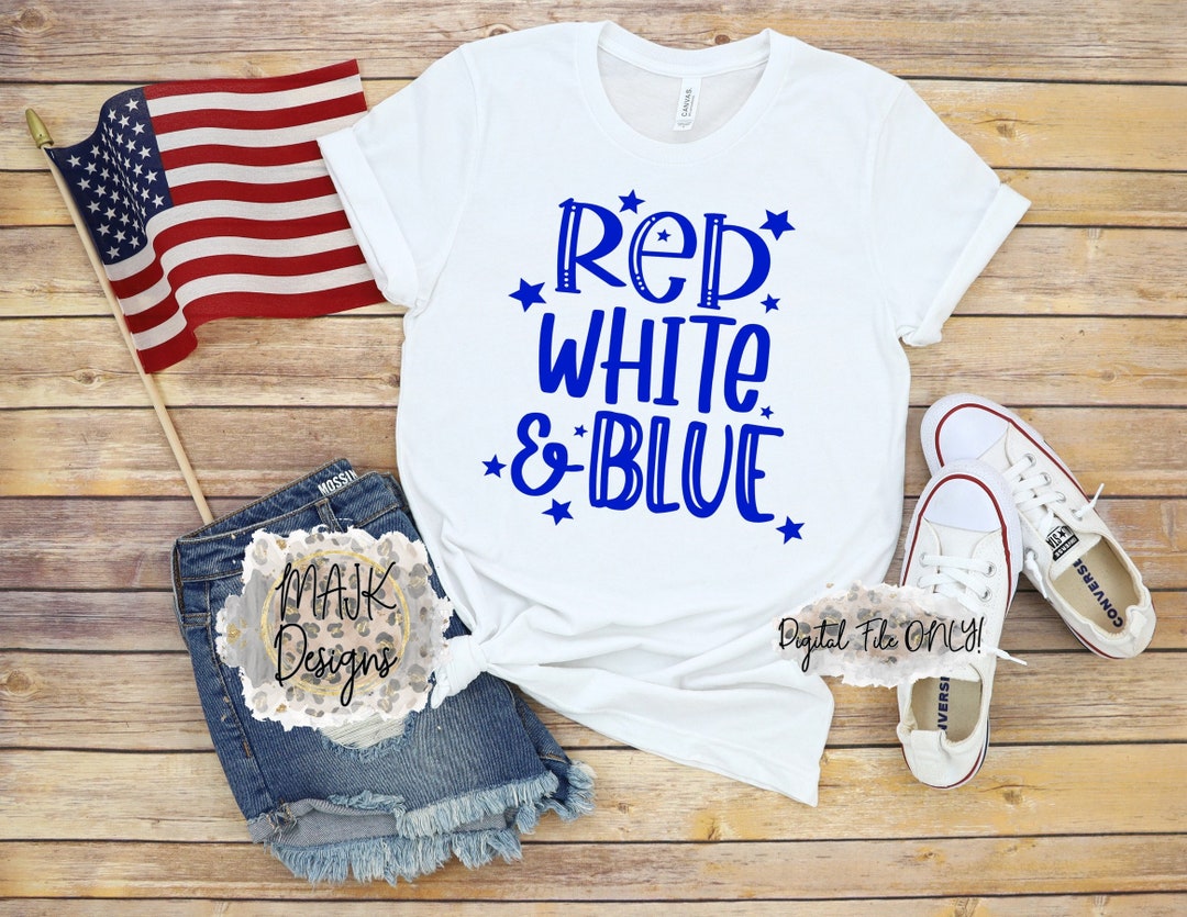 Red White and Blue SVG / 4th of July SVG / Patriotic Svg / America Svg ...
